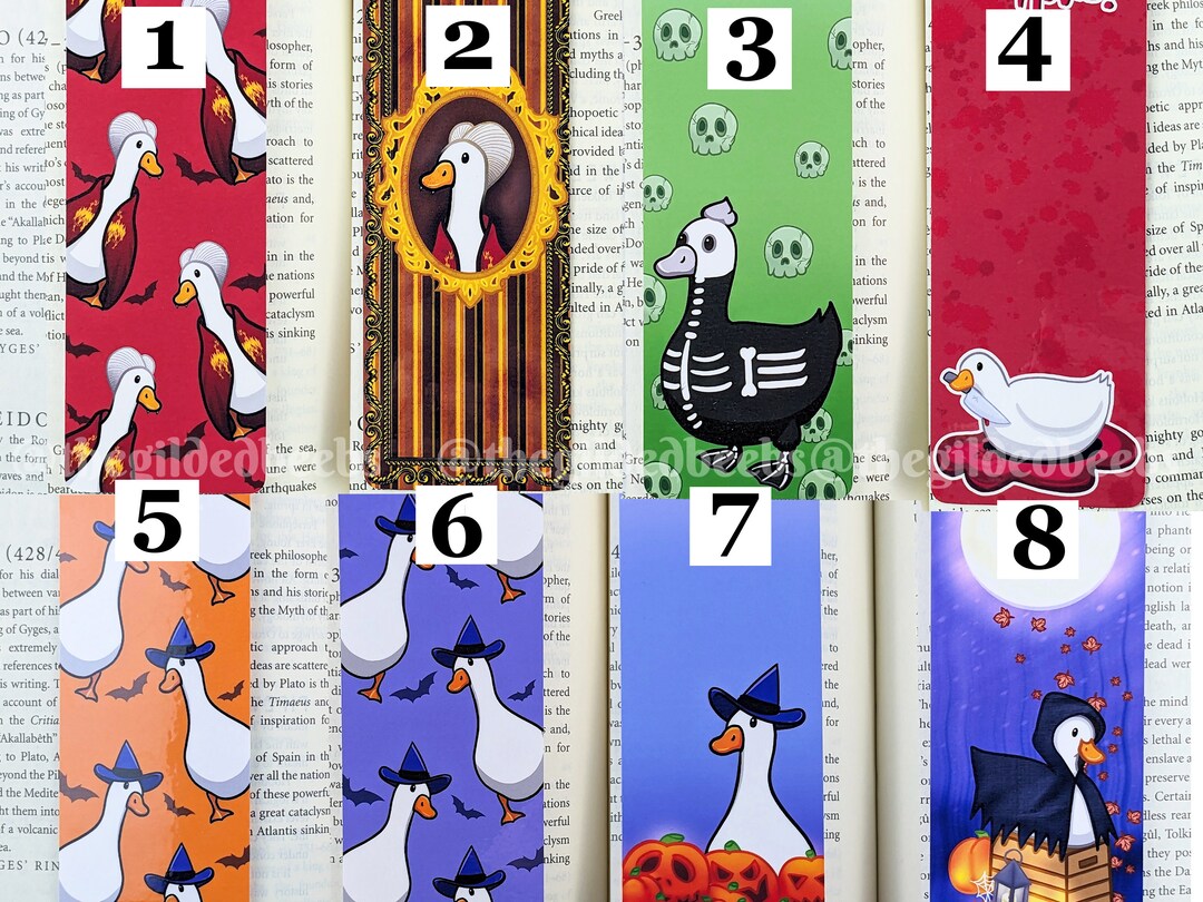 Halloween Duck Bookmarks Choose Your Own Bookmark Set Handmade Double ...