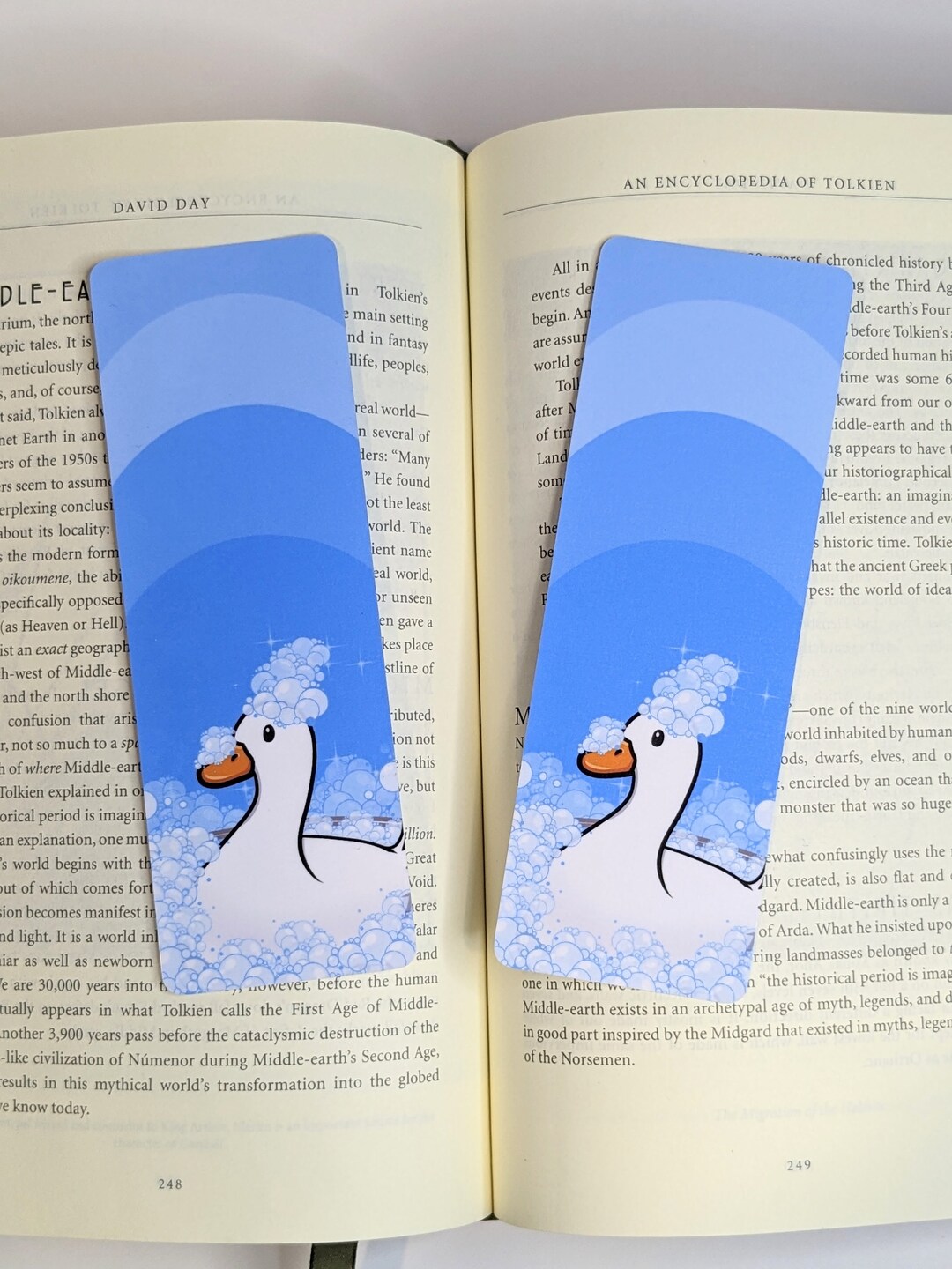 Cute Duck Bookmark | Bubble Bath Bookmark | Handmade Double Sided ...