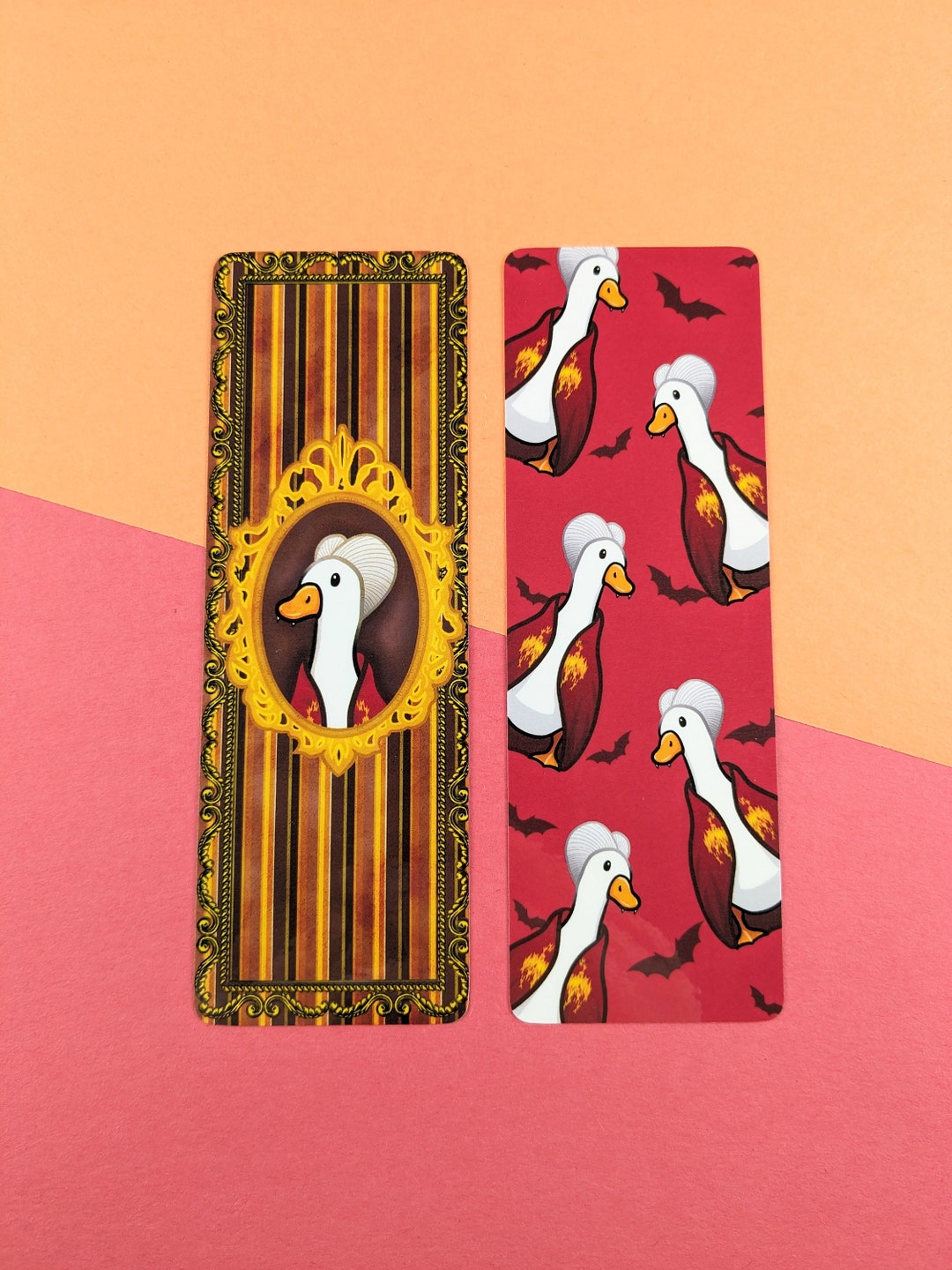 Dracula Duck Bookmark Set Halloween Bookmark Handmade Double Sided ...