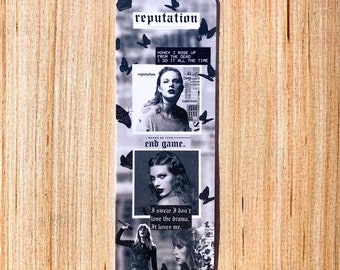 Taylor Swift Bookmarks black & White laminated - Etsy