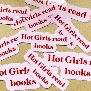 Hot Girls Read Books Sticker - Etsy