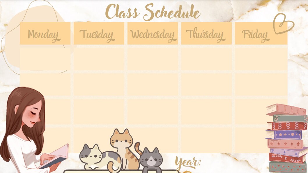 Class Schedules - Etsy