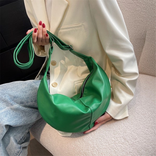 Leather Moon Bag - Etsy UK