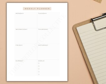 WEEKLY PLANNER PRINTABLE to Do List Printable Productivity - Etsy