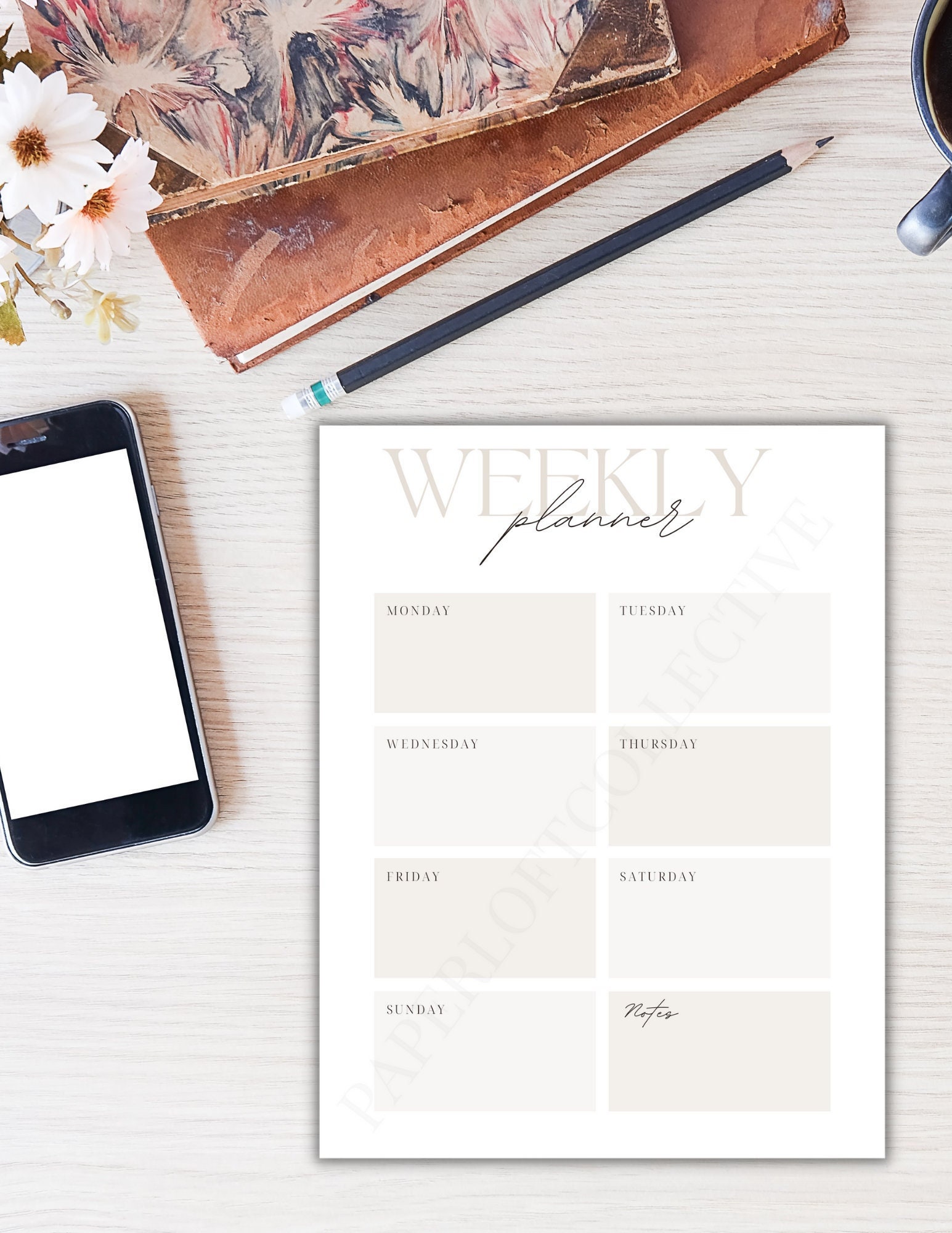 Weekly Planner Printable M-S Planner Weekly Plan Printable Social ...