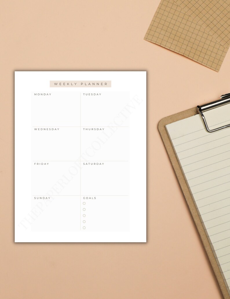 Weekly Planner Printable | Monday-sunday Planner | Daily To-do List ...