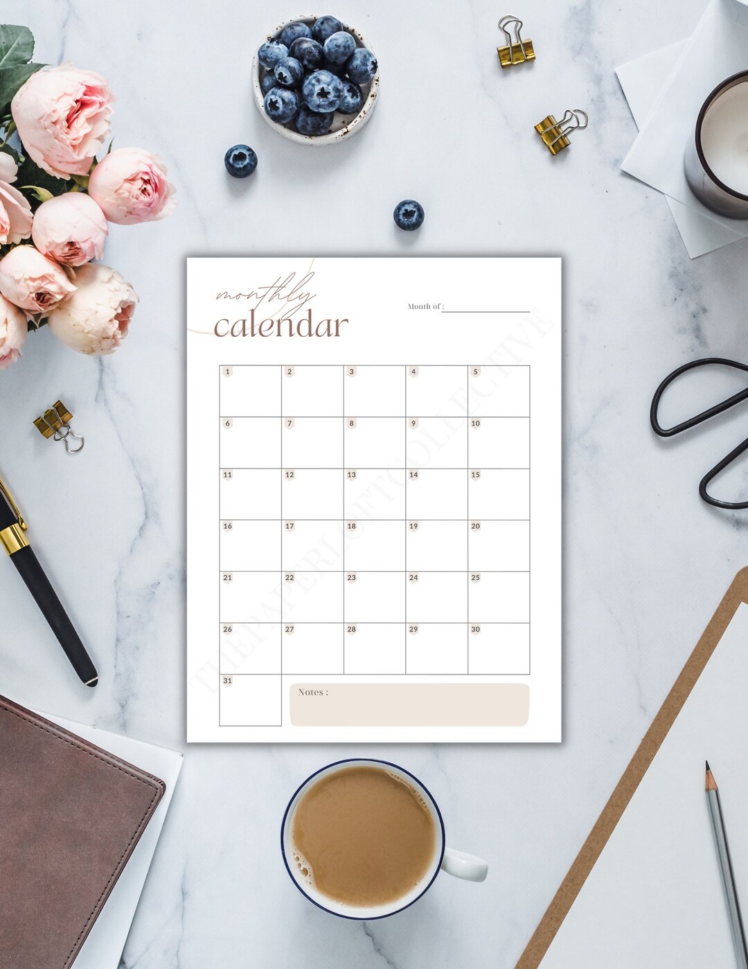 Any-month Calendar Printable | Any Month Calendar | Social Media ...