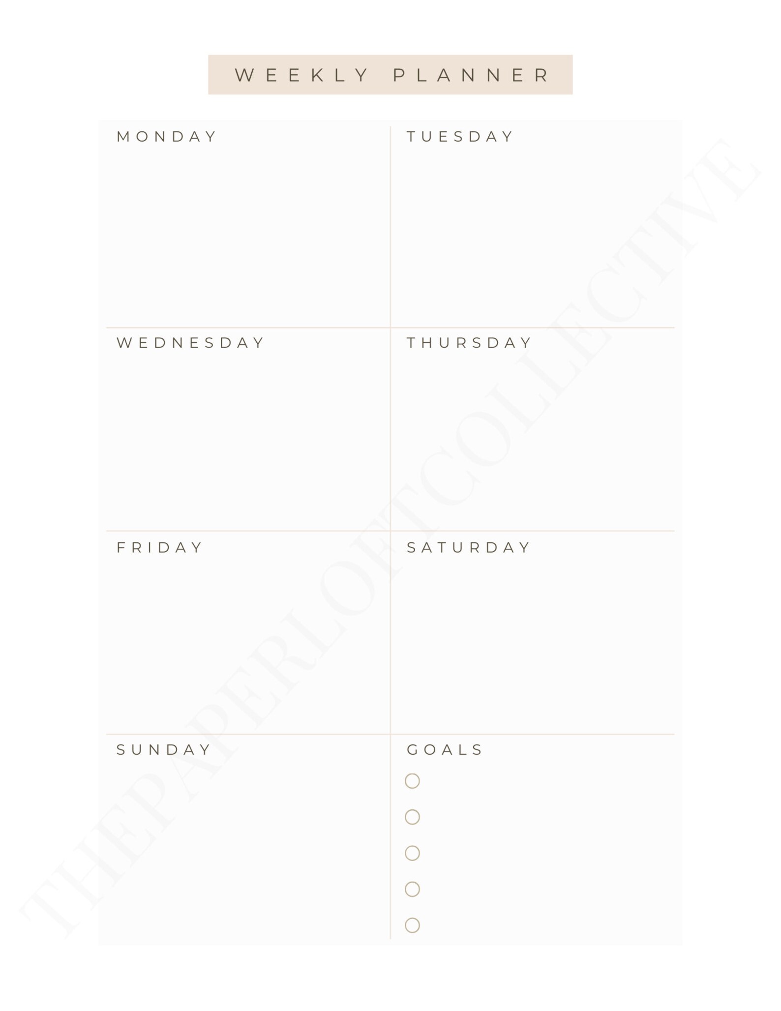 Weekly Planner Printable | Monday-sunday Planner | Daily To-do List ...