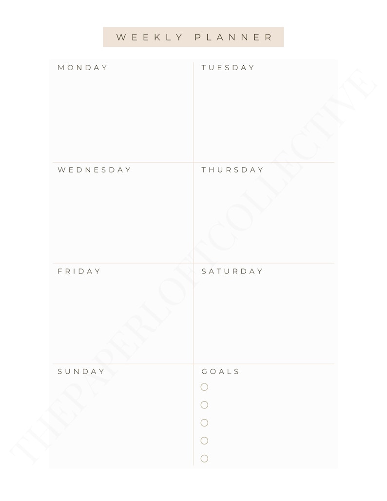 Weekly Planner Printable | Monday-sunday Planner | Daily To-do List ...