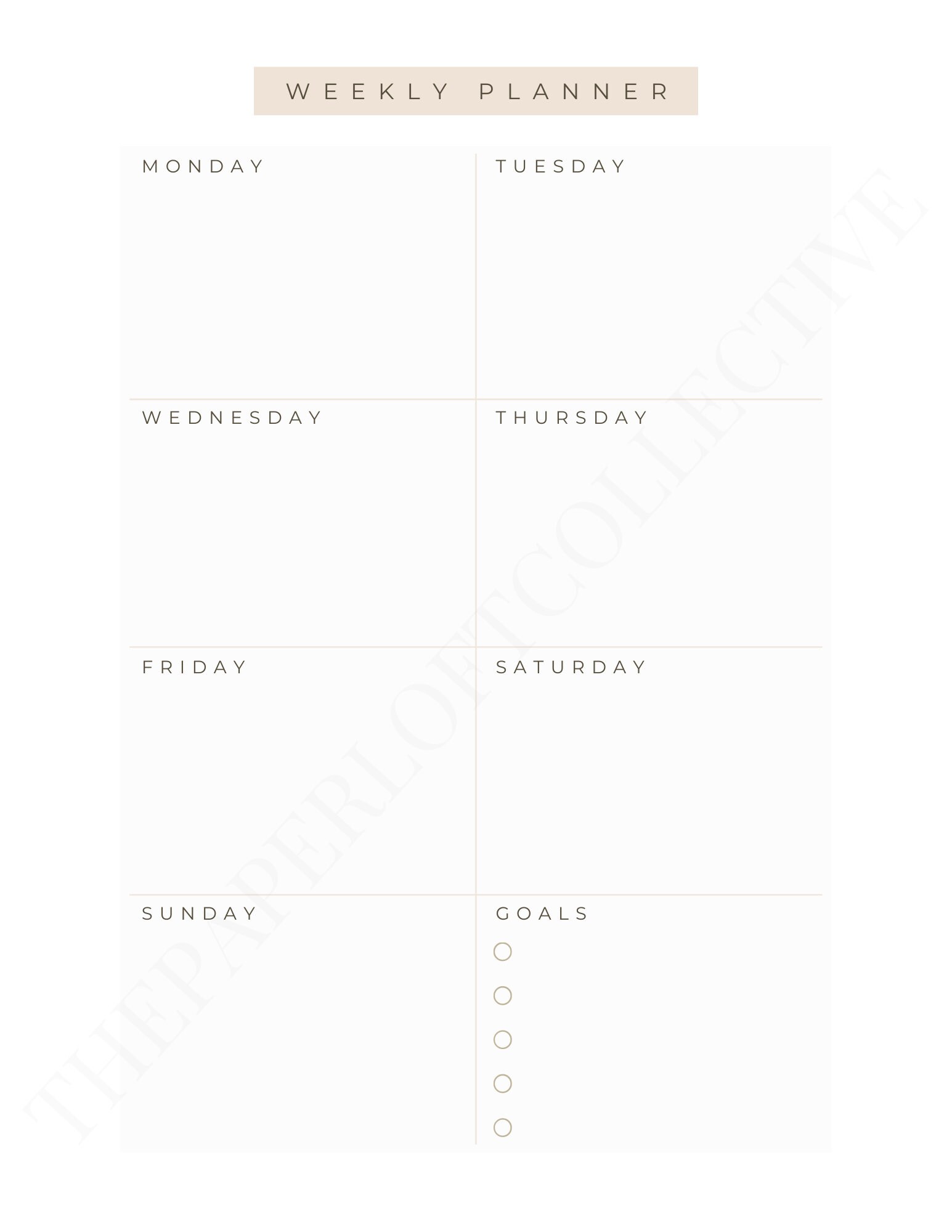 Weekly Planner Printable | Monday-sunday Planner | Daily To-do List ...