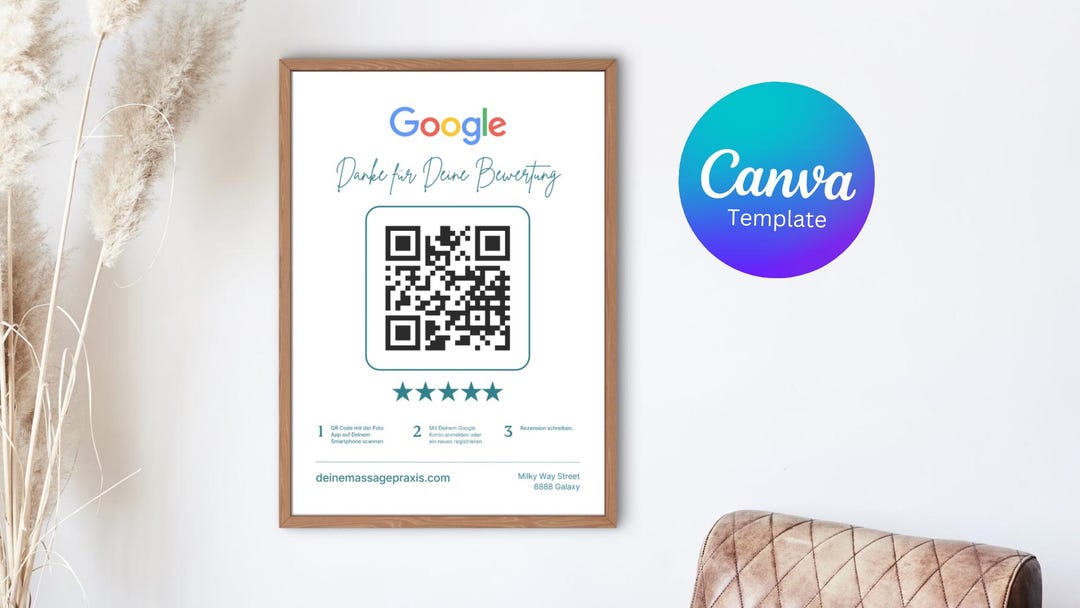Google Rating Review Stars Testimonial Template for Frames and More ...