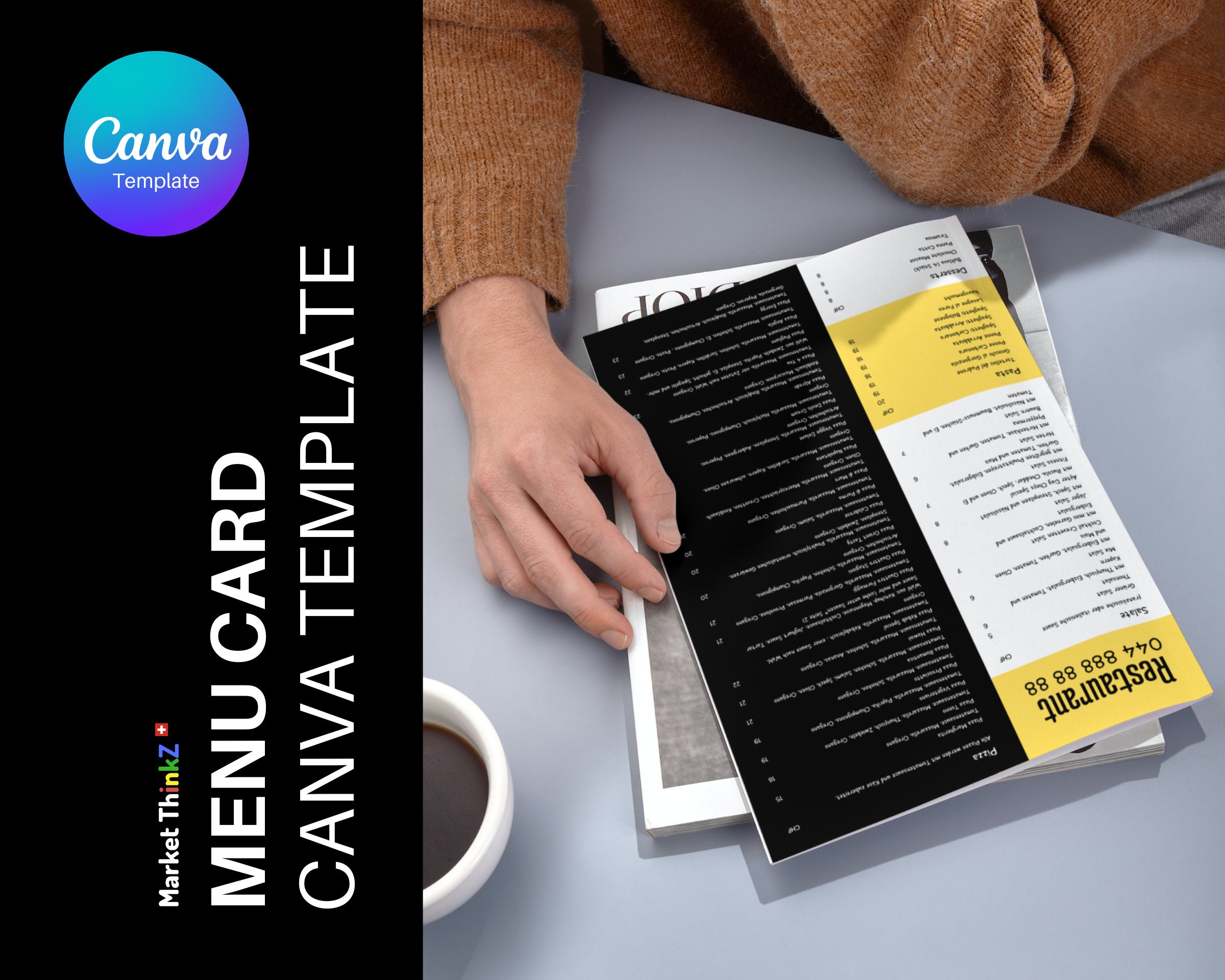 Menu Card Price List Canva Template Table List, Restaurant, Take Away ...