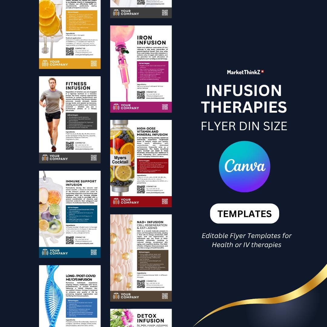 IV Infusion Therapy Therapies Drip Therapy DIN Flyer Templates Services ...