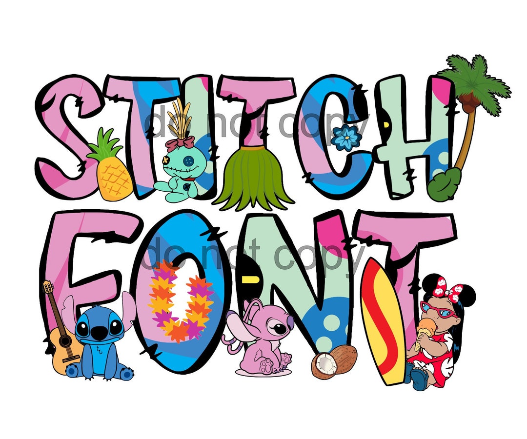 Stitch Alphabet PNG Alpha font digital alphabet clipart bundle - Etsy ...