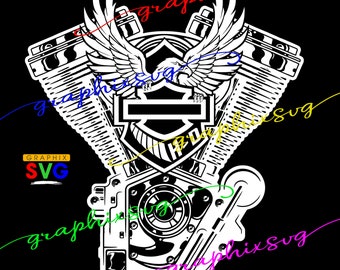 Layered Motorcycle Engine Svg - Etsy