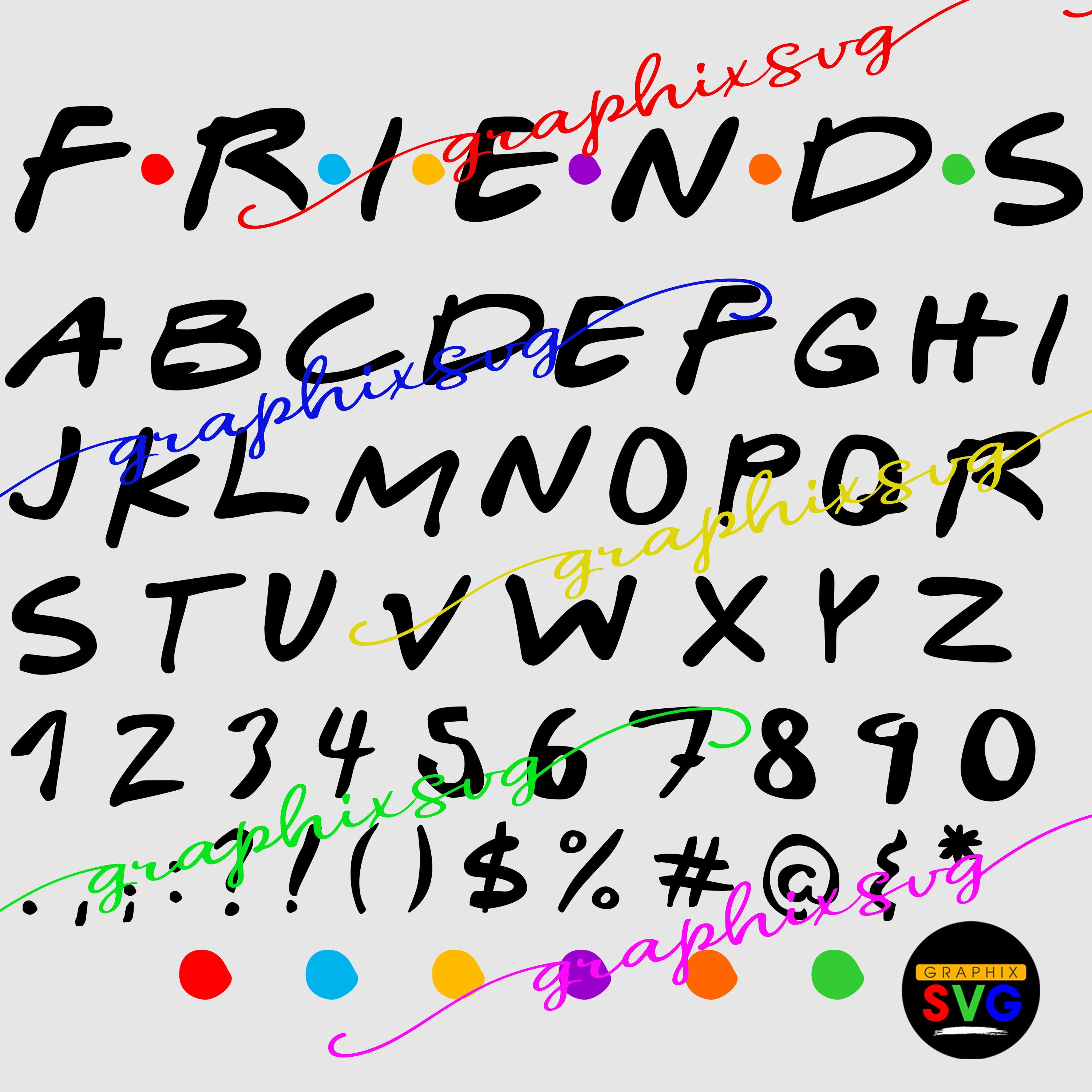 Friends Font SVG Friends Font EPS Friends Font Pngfont | Etsy