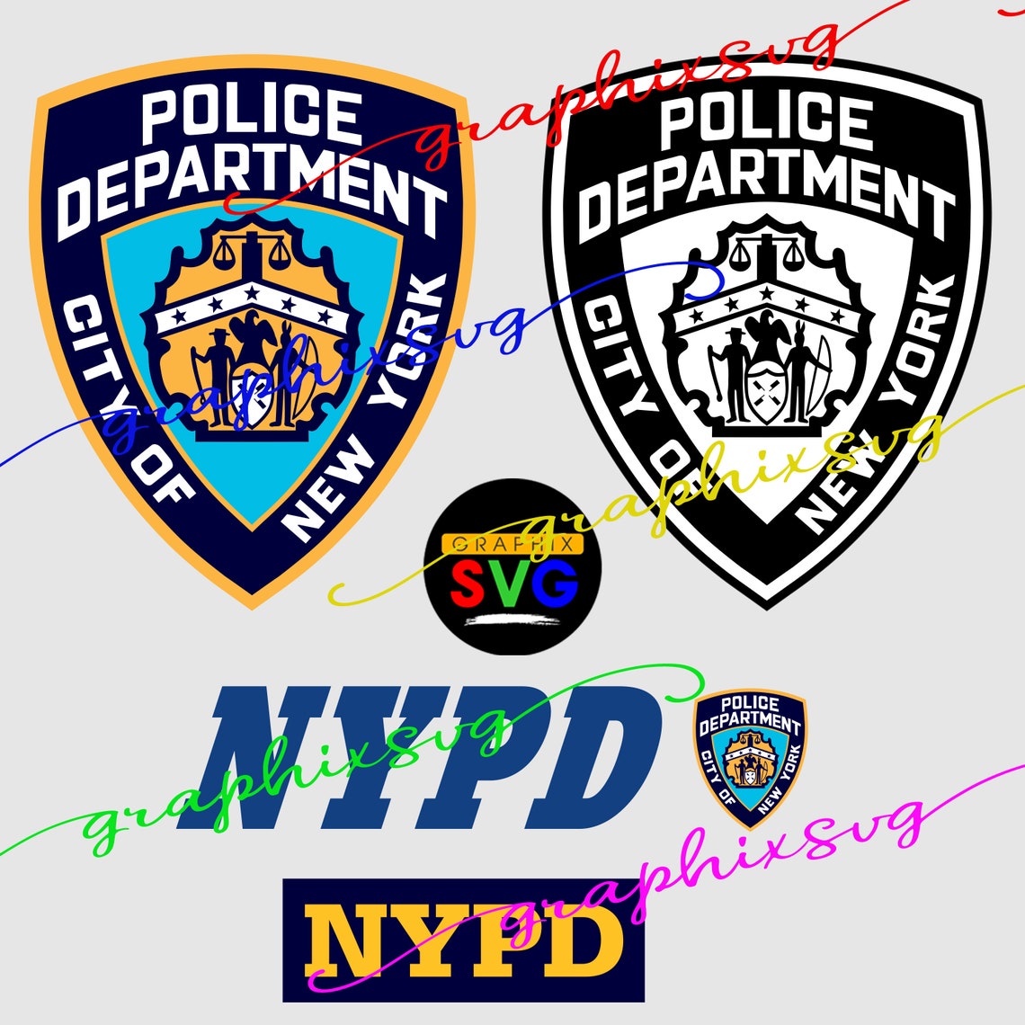 Nypd New York City Police Department Svg Eps Png Vector Cut Etsy