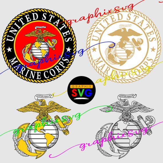 U S M C Emblem United States Marine Corps Svg Eps Png Etsy Canada