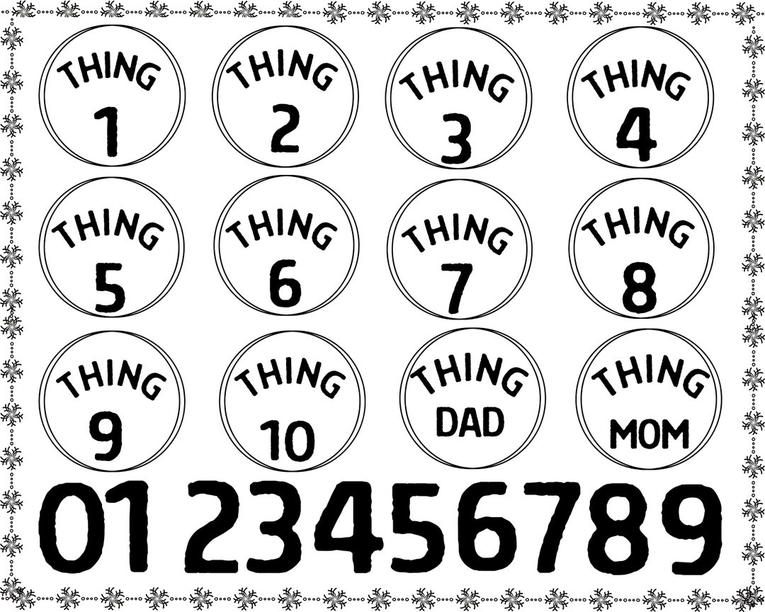 Thing 2 Svg Cut File Thing Dad Svg Thing Mom Svg Thing Svg File For