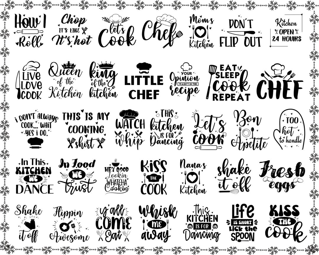 Kitchen Svg Kitchen Svg Bundle Cook Svg Chef Shirt Svg - Etsy Australia