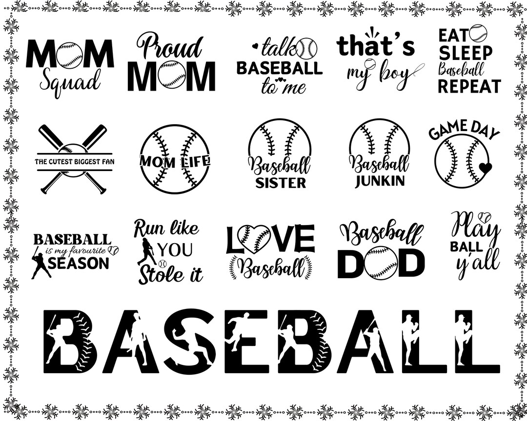 Baseball Svg Bundle, Baseball Quotes Svg, Baseball Font Svg, Baseball ...