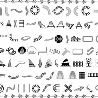 Railroad/railway Clipart Set - Train, Track, Station, Transport, Toy ...