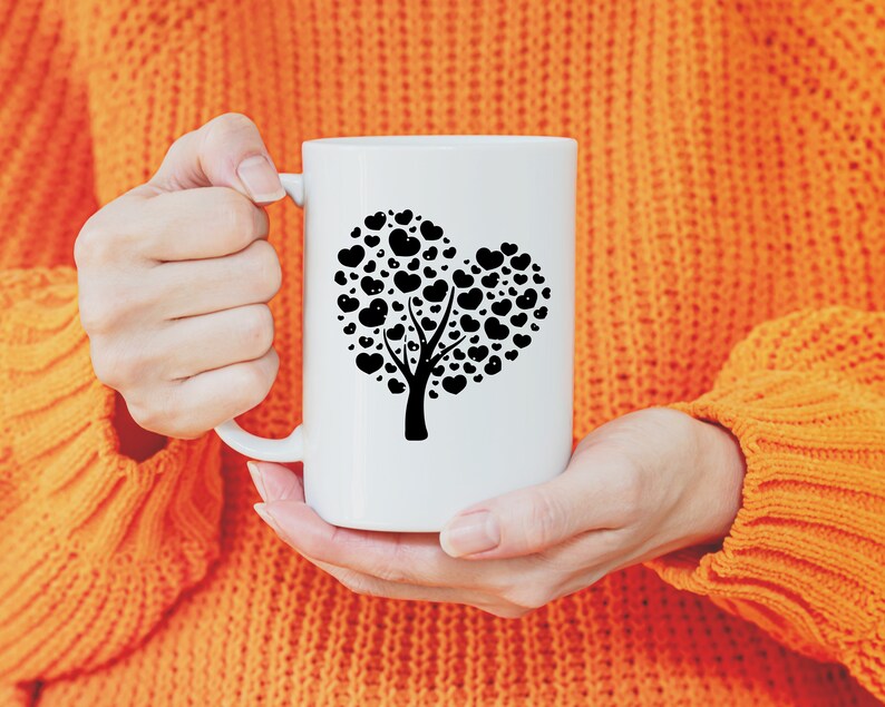 Heart Tree Svg , Heart With Tree Dxf, Svg, Eps, Png Files, Love Heart ...