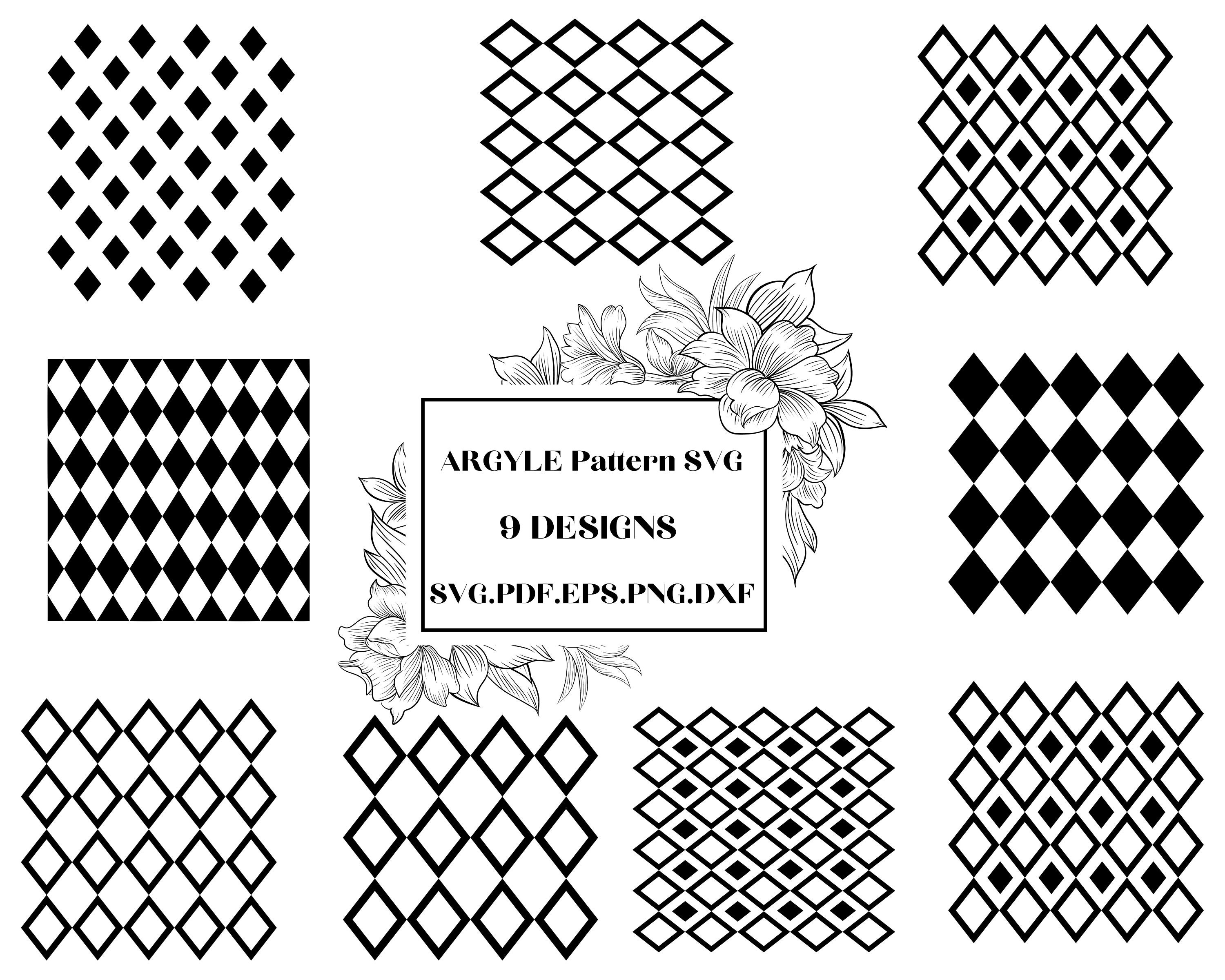 ARGYLE Pattern SVG Diamond Pattern SVG Argyle Pattern Cut - Etsy UK