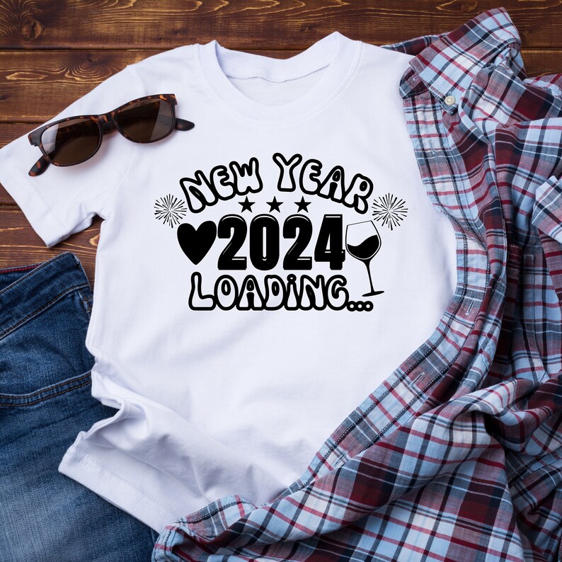 2024 Loading PNG, Happy New Year 2024, NYE Party Shirt Decoration Decor ...