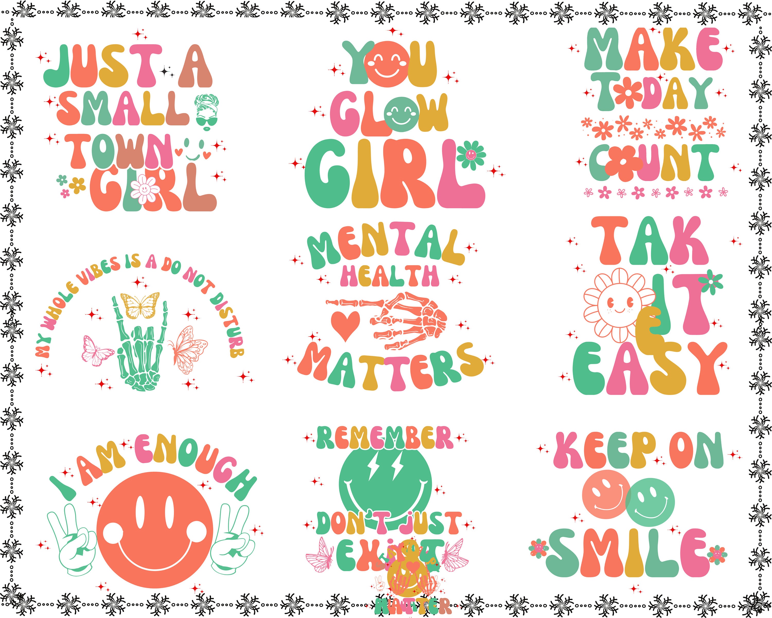 Groovy SVG Bundle, Retro SVG Bundle, Aesthetic Svg, Inspirational Svg ...