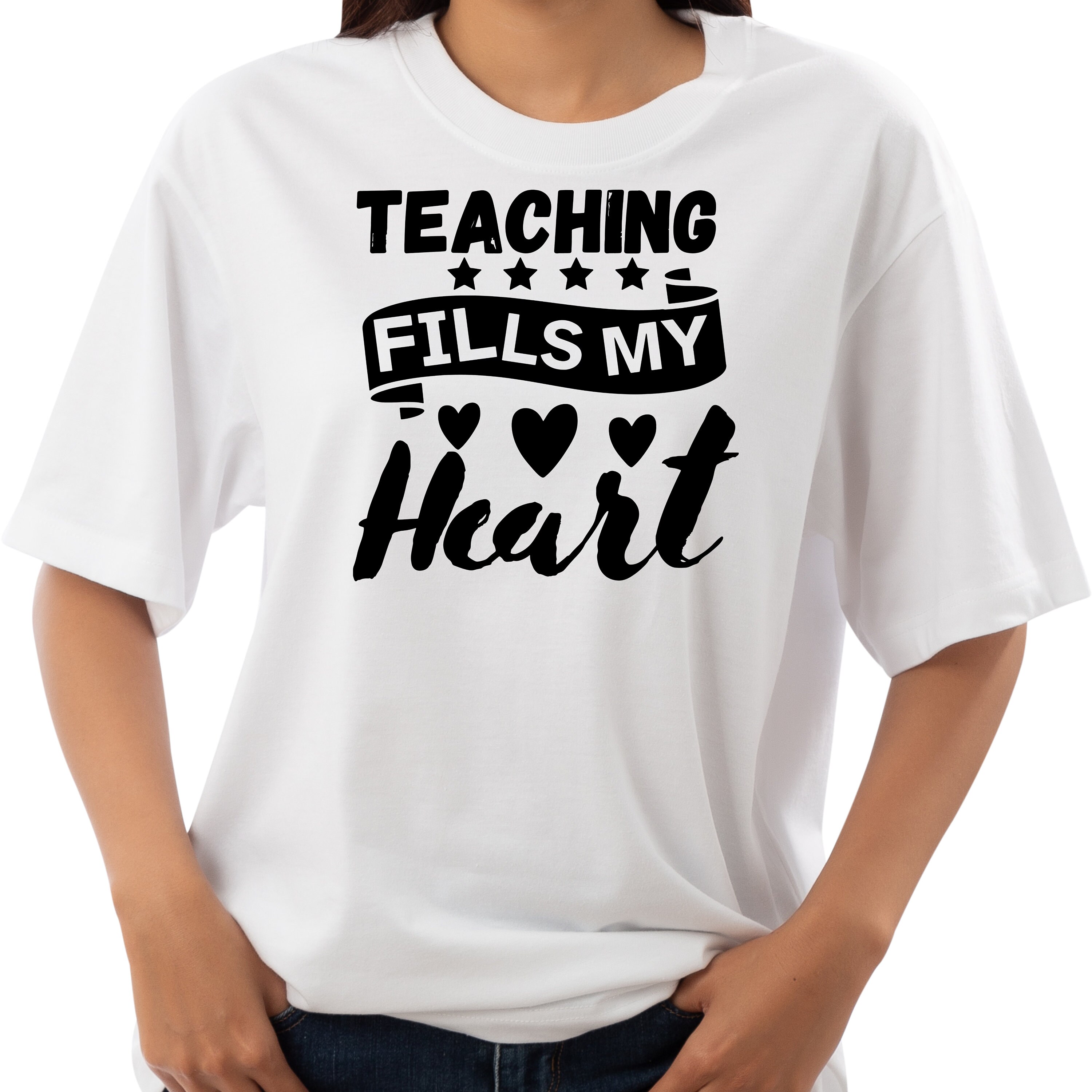 Teaching Fills My Heart SVG PNG Pdf,hand Written Quotes, Made to Teach ...