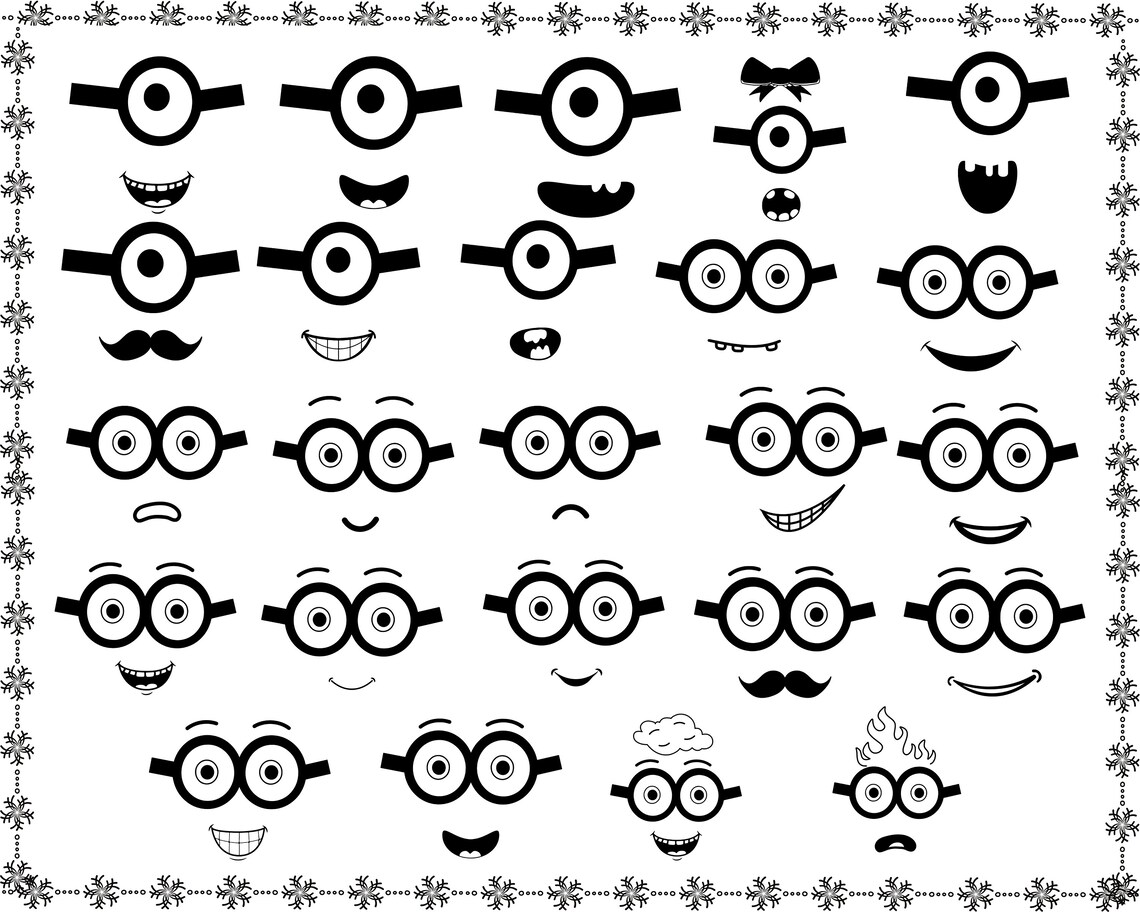 Minion Face Svg, Minion Face Vector, Funny Minion Face, Minion Eyes ...