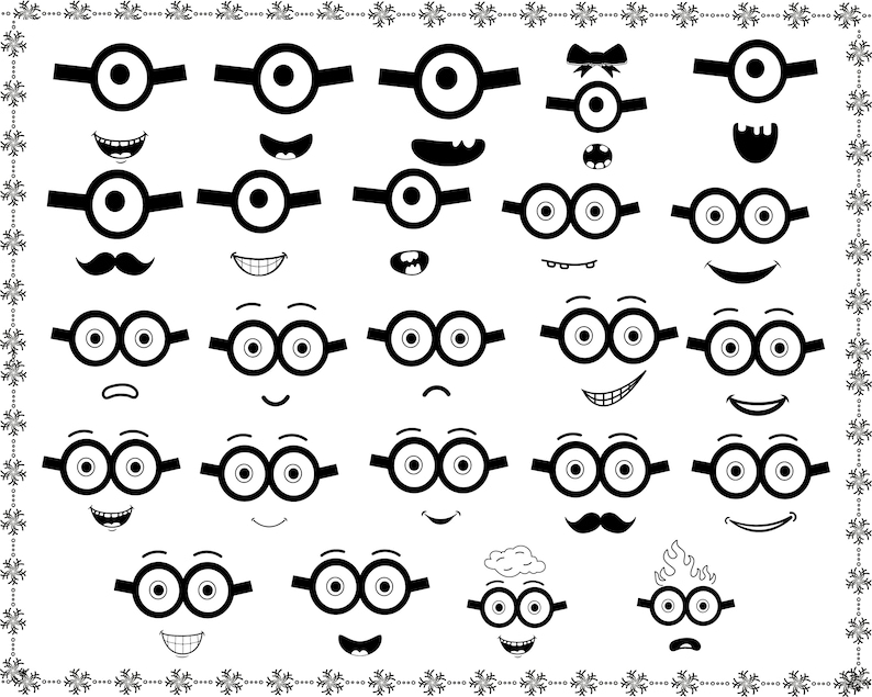 Minion Face Svg, Minion Face Vector, Funny Minion Face, Minion Eyes ...