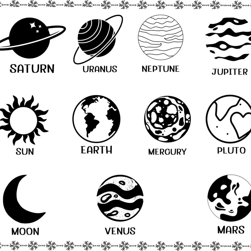Solar System Svg - Etsy
