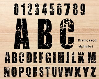 Distressed Alphabet SVG, Grunge Alphabet, Alphabet Svg, Vintage Font ...