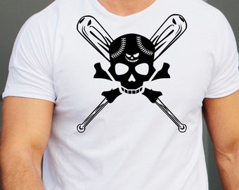 Baseball Skull With Crossed Bats Svg Png , Grim Reaper Svg , Softball ...