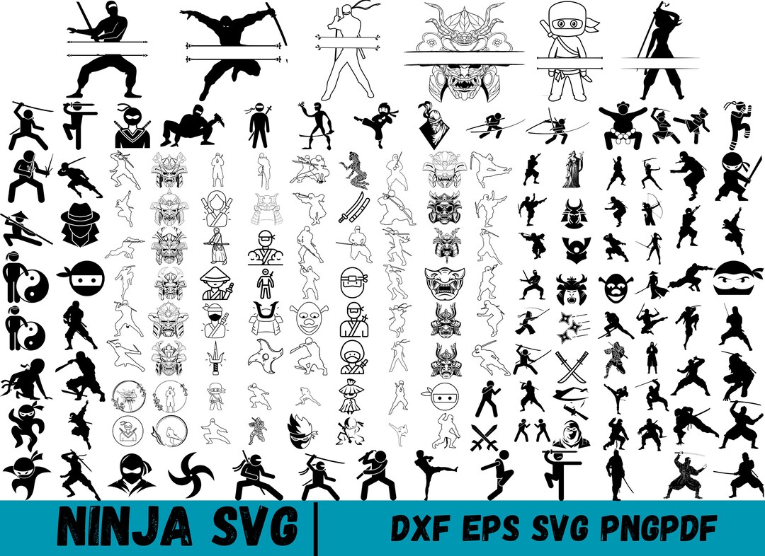 Ninja Svg, Ninja Party Favor Svg, Cut Files for Cricut, Png - Etsy