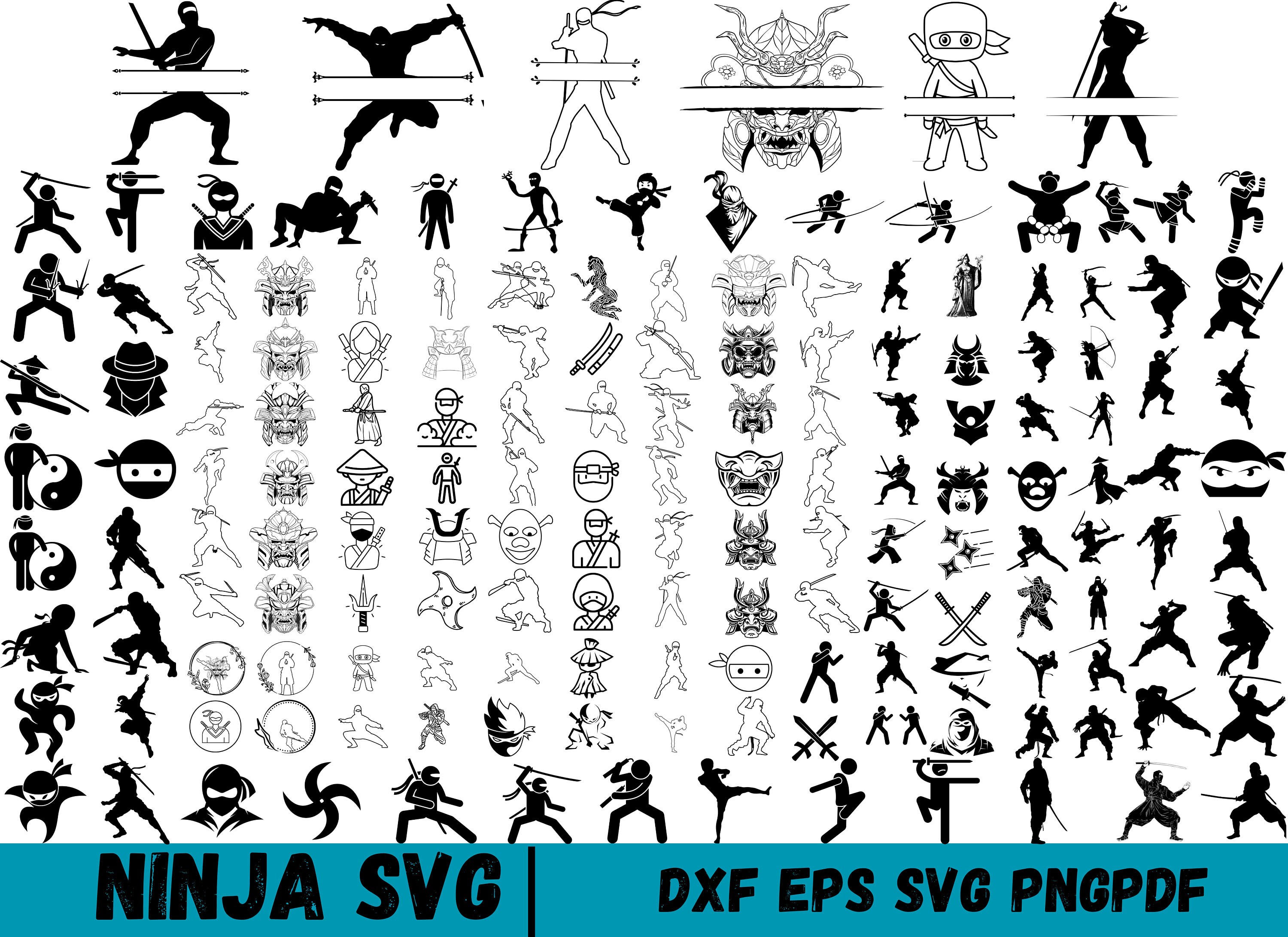 Ninja Svg, Ninja Party Favor Svg, Cut Files for Cricut, Png - Etsy