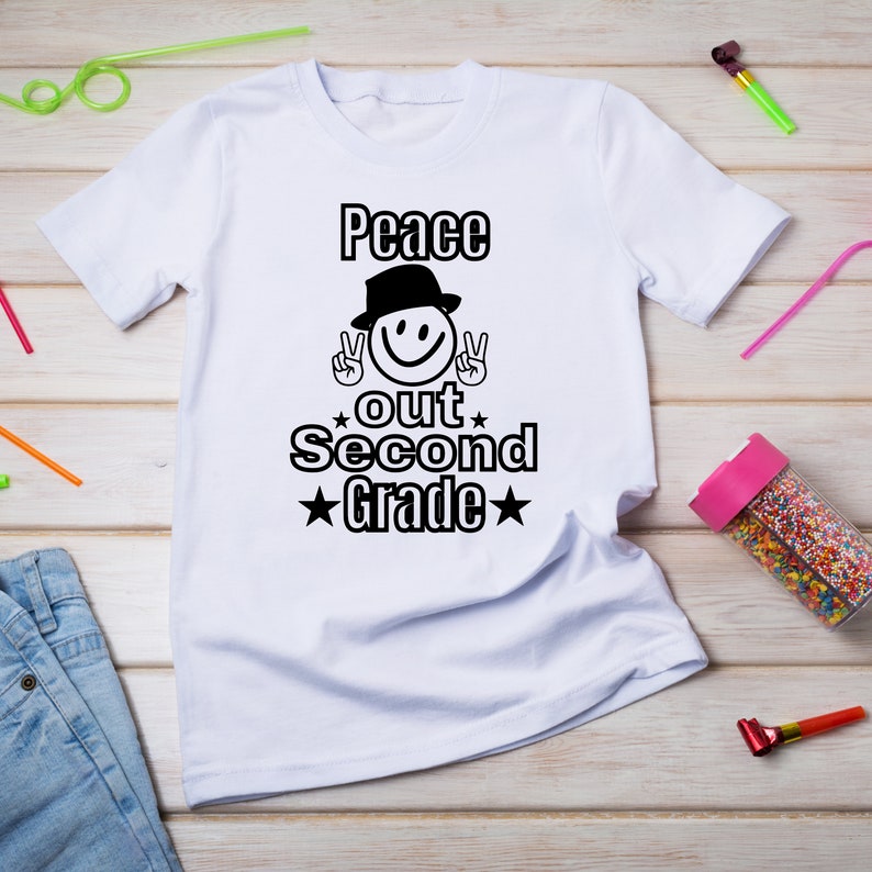 Peace Out Second Grade Svg, End of School Svg, Last Day of School, 2nd ...