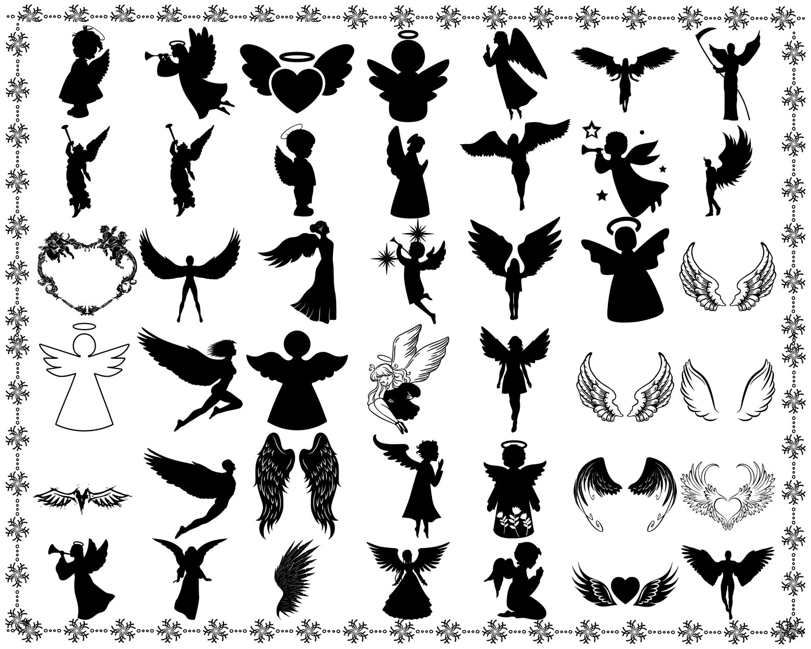 Angel SVG, Angel Wings Svg,angel Vector, Angel Clipart, Religious Angel ...