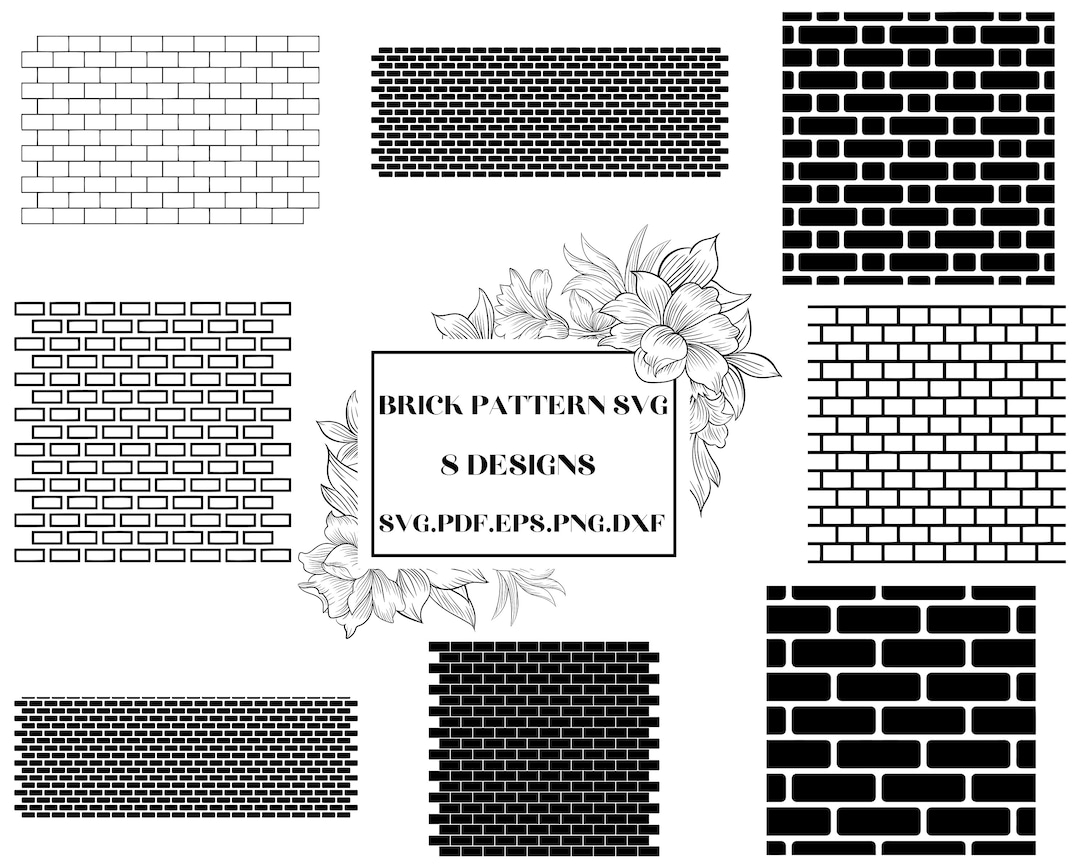 Brick Pattern Svg Bundle Brick Pattern Png Bundle Brick Pattern Clipart Brick Pattern Svg Cut 