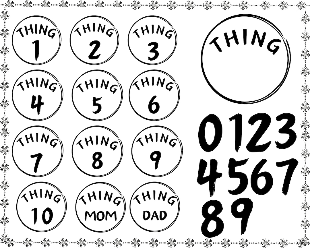 Thing 1 Thing 2 SVG Cut File, Thing Dad Svg,,thing Mom Svg,thing Svg ...