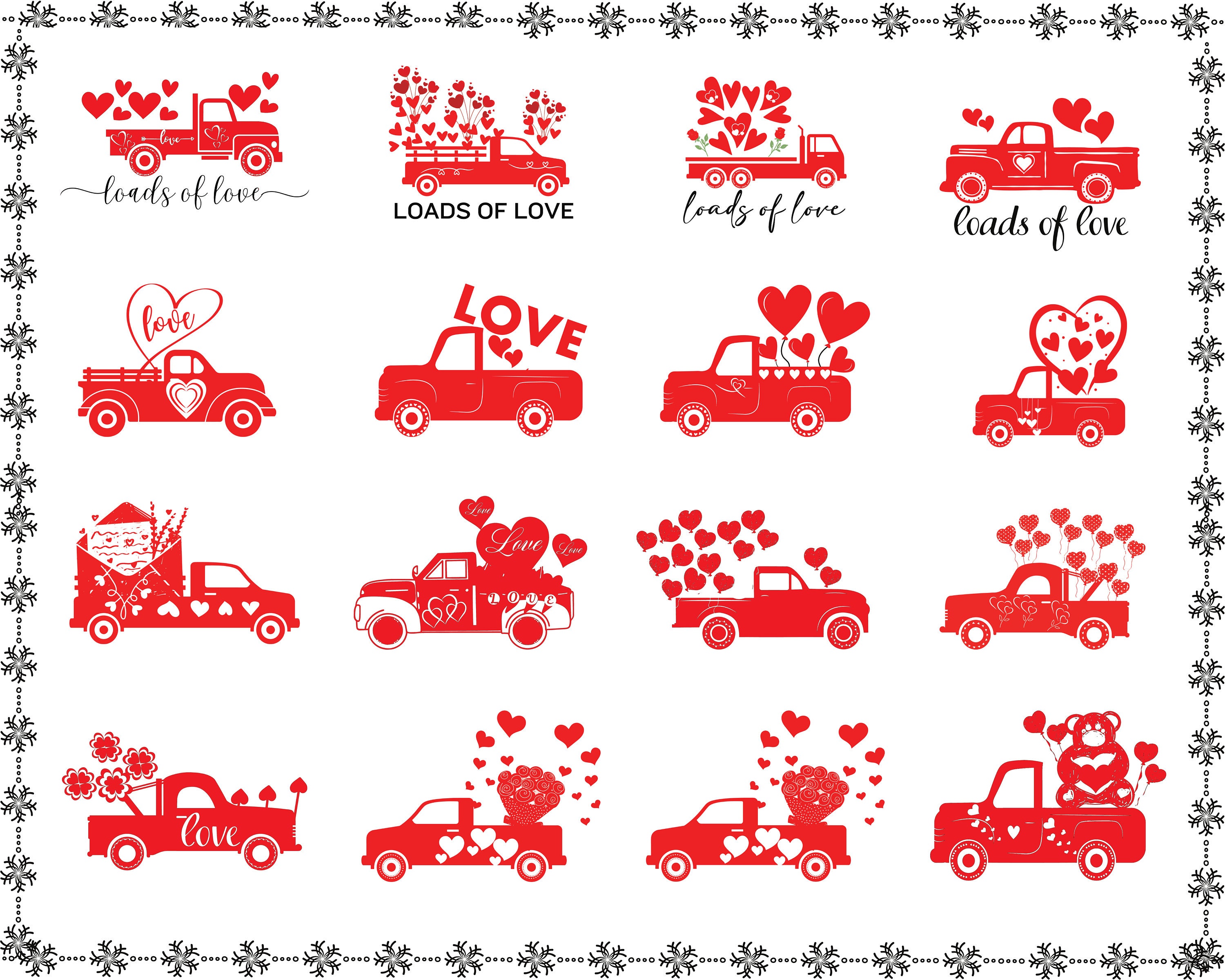 Valentine Red Truck Svg,valentine's Day Shirt Svg, Valentine Svg,truck ...