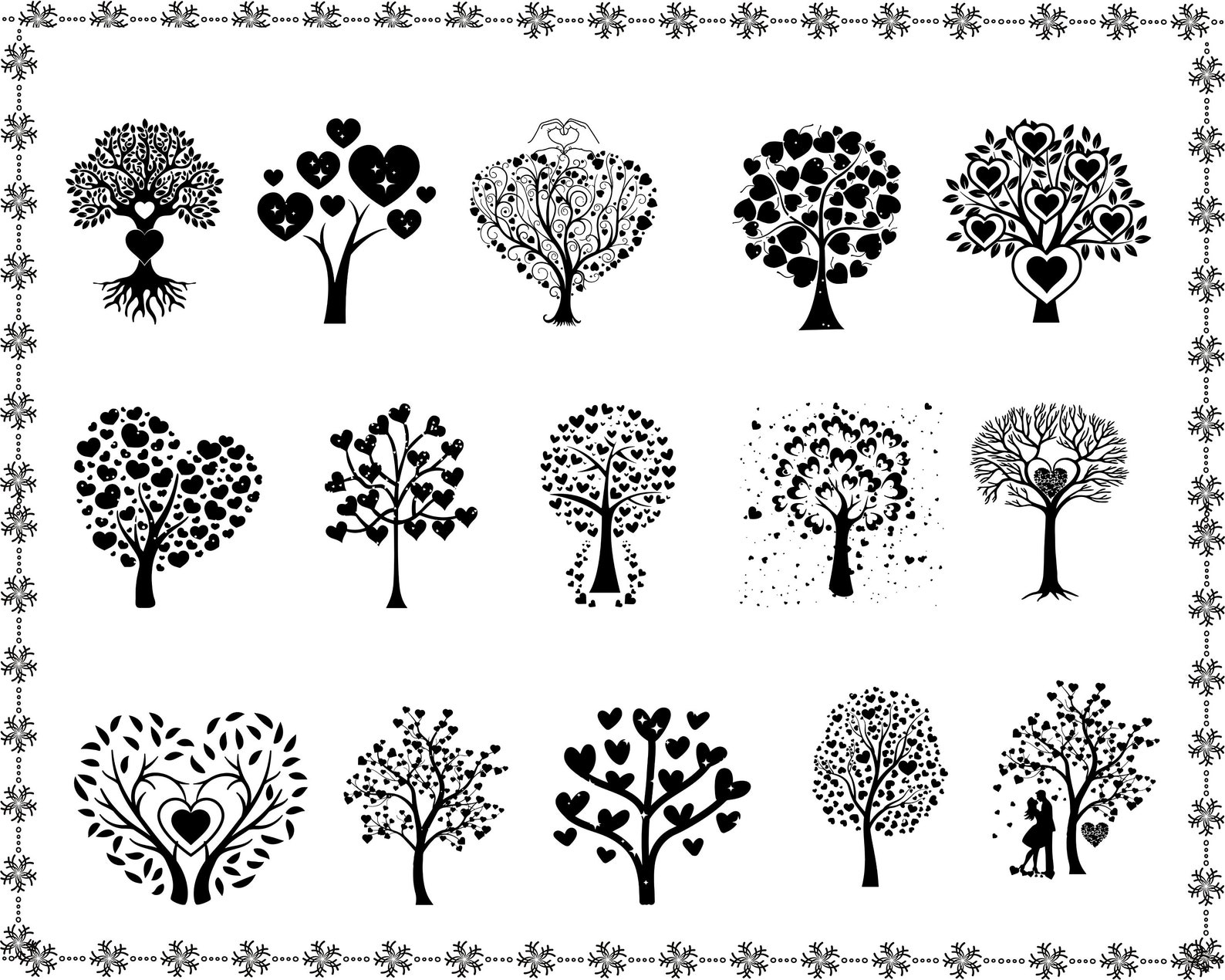 Heart Tree Svg , Heart With Tree Dxf, Svg, Eps, Png Files, Love Heart ...