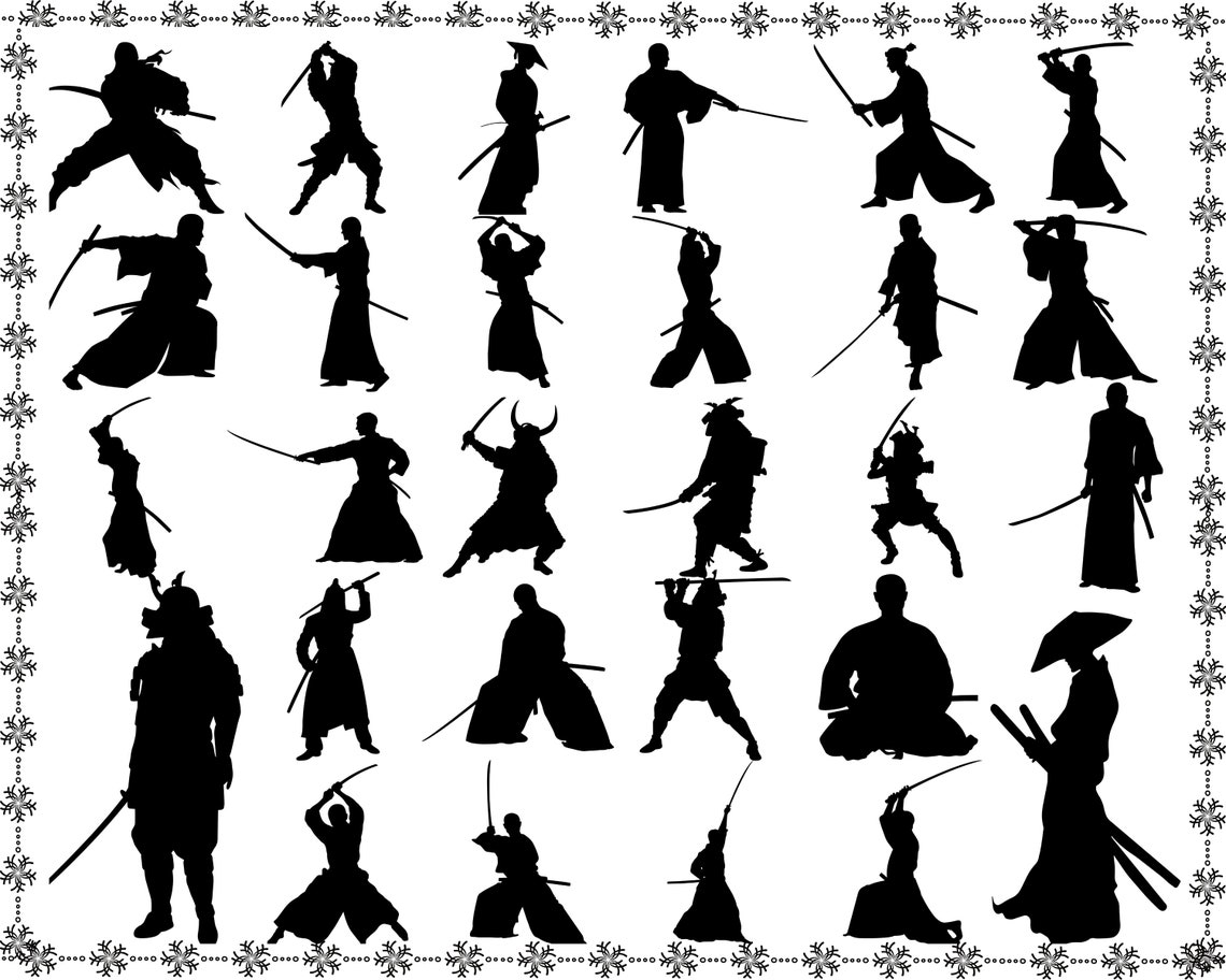 Samurai SVG, Ninja SVG, Swordsman SVG, Bushido Battle Shogun Honor War ...
