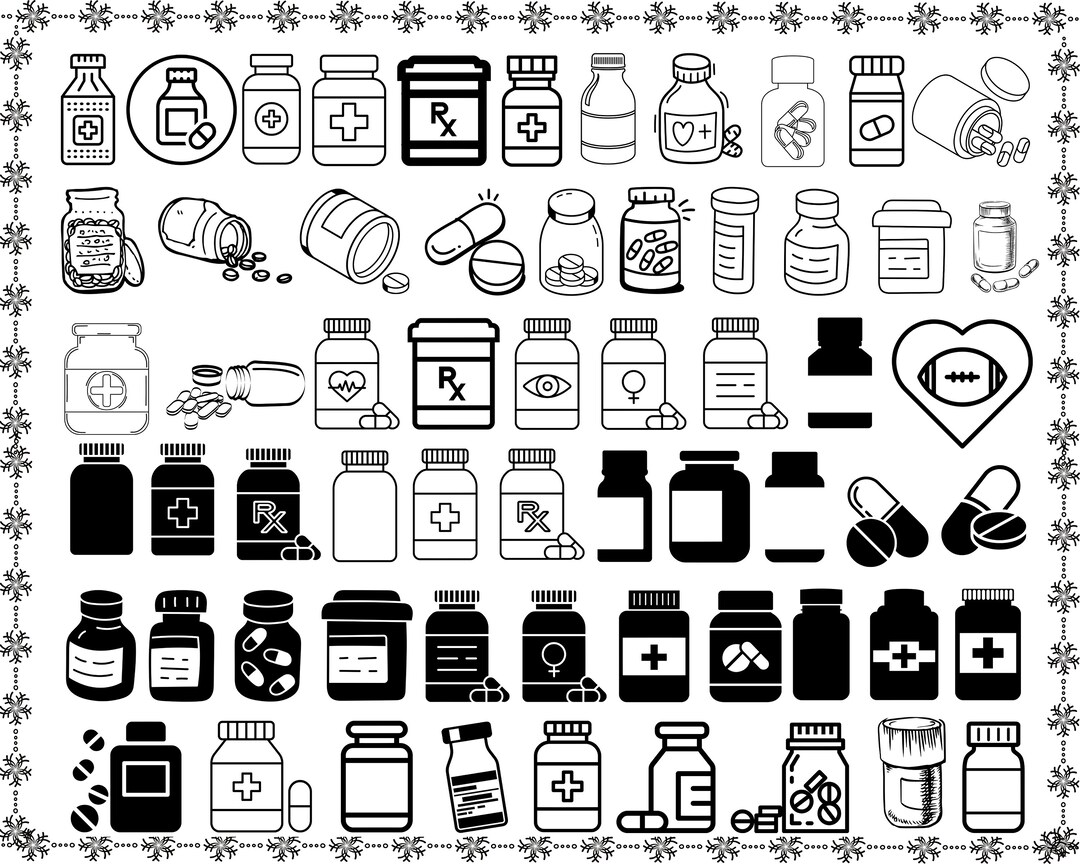 Medicine Bottle Svg,pills Bottle Svg,pill Bottle SVG Bundle,medication ...
