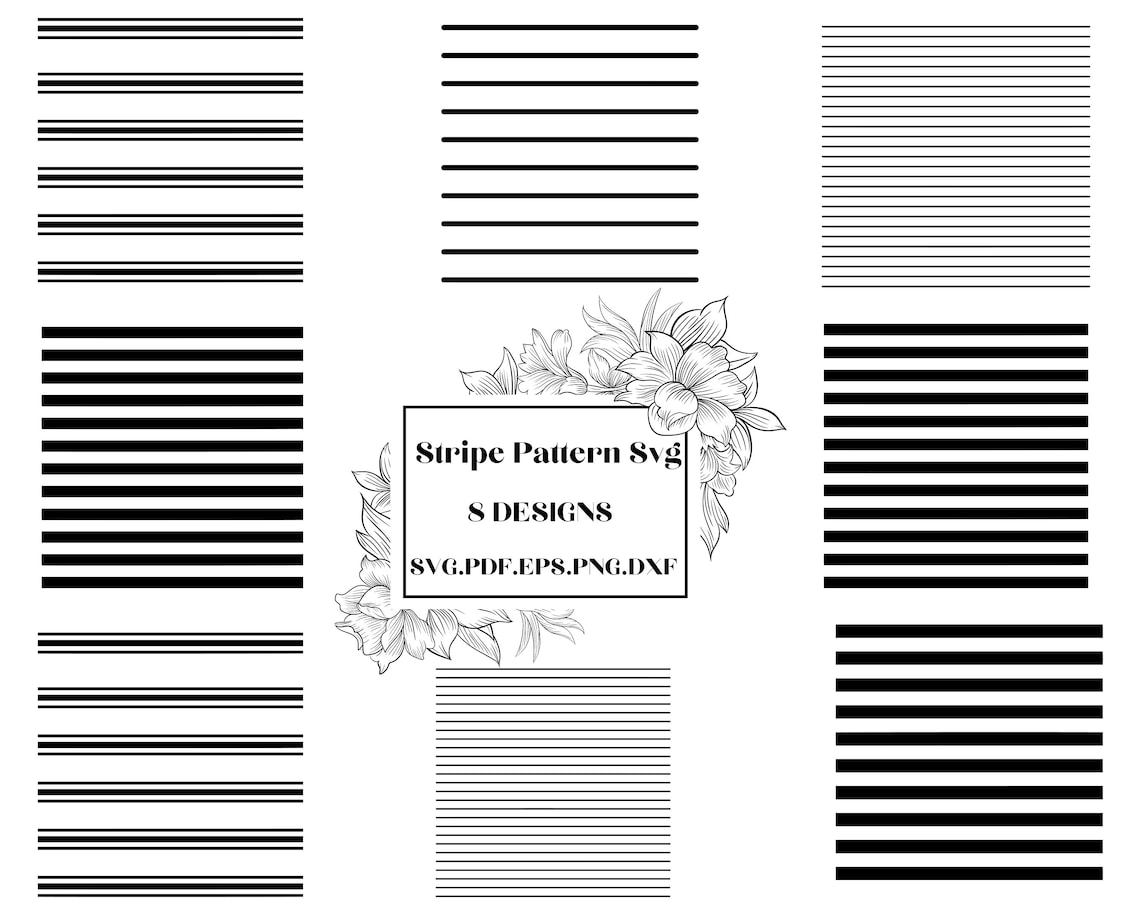 Stripes Pattern Svg, Seamless Line Pattern, Skinny Tumbler Template ...