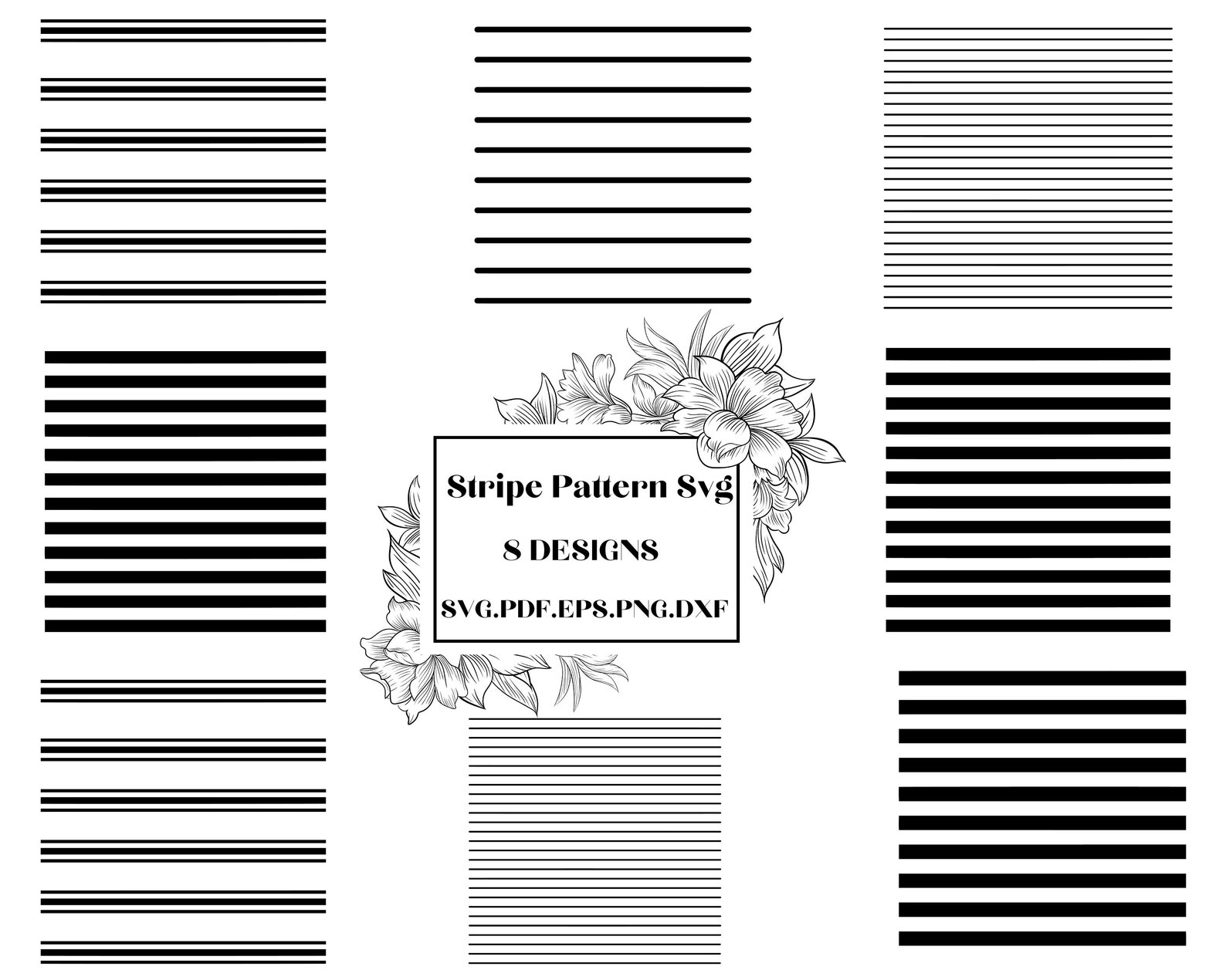 Stripes Pattern Svg, Seamless Line Pattern, Skinny Tumbler Template ...