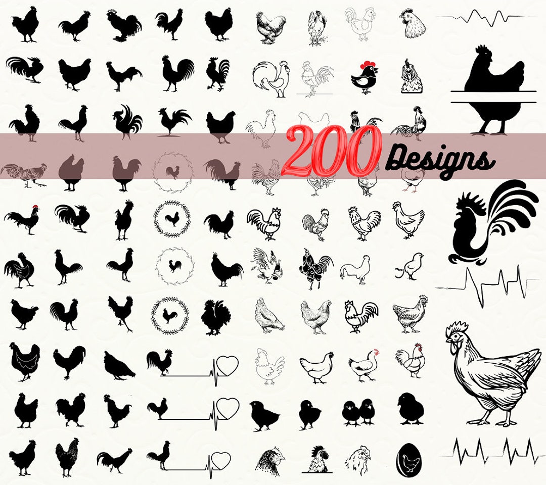 Chicken Svg Bundle , Chicken Svg, Rooster Svg, Chicken Svg Funny, Crazy ...