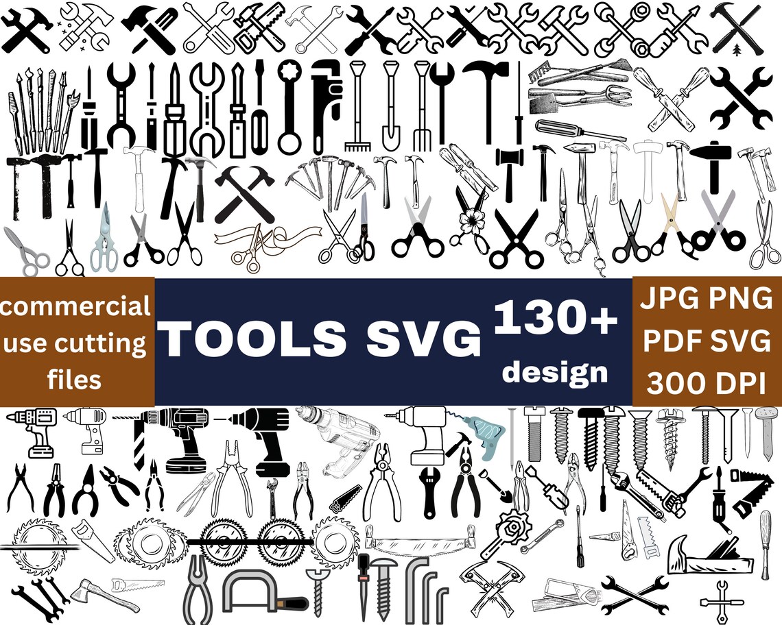 Tools Svg, Hand Tool Svg ,tool Svg Bundle , Wrench Svg, Mechanic Tools ...